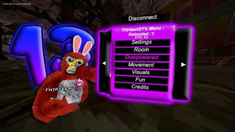 This Mod Menu WORKS IN THE NEW UPDATE LuminousGT S Menu Rebooted Gorilla Tag Modding