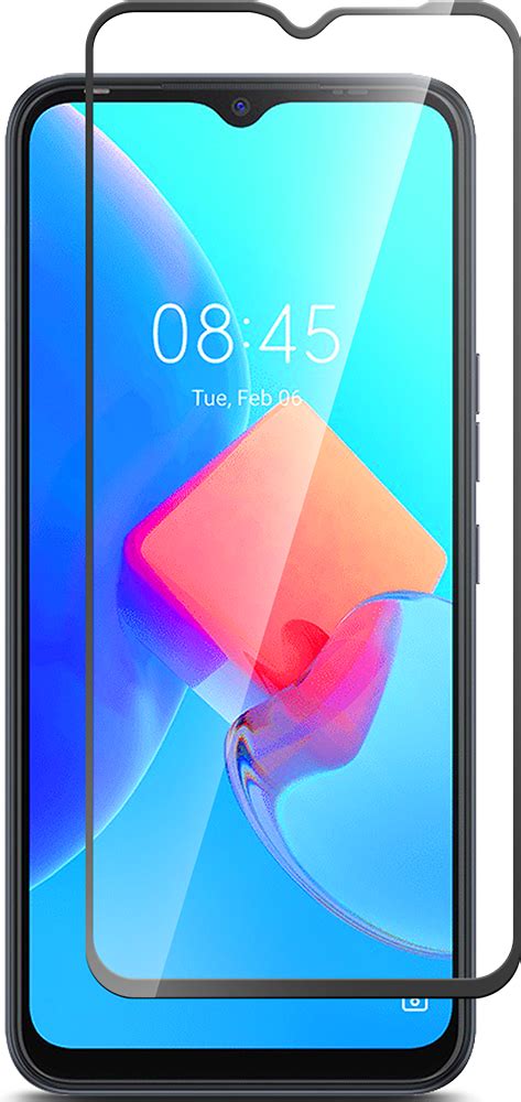 Стекло защитное Tecno Spark 8c Черная рамка купить по цене 490 рублей