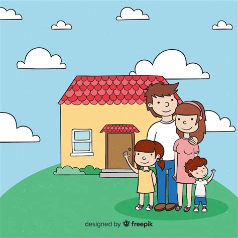 Vetores E Ilustrações De Familia Casa Para Download Gratuito Freepik