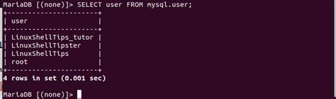 How To Get List Of Mysql User Accounts In Linux