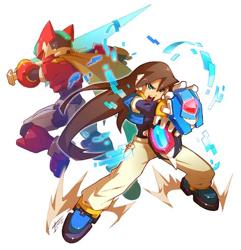 Model X Vent Model Zx And Model Z Mega Man And 2 More Drawn By