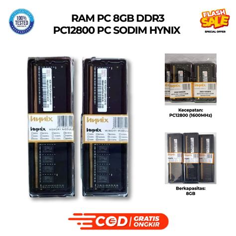 Jual Ram 8gb Ddr3 Pc12800 Pc Longdim Hynix Ram Komputer Ddr3 Shopee Indonesia