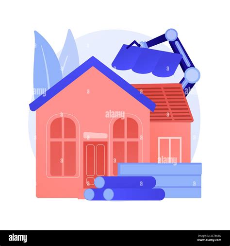 Automated Construction Equipment Abstract Concept Vector Illustration