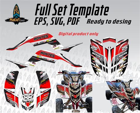 Graphics Template Yamaha Raptor 660 Eps Svg Pdf Etsy