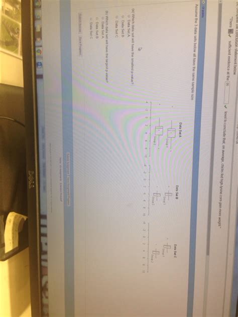 Solved Assume The 3 Data Sets Below At Have The Same Sample