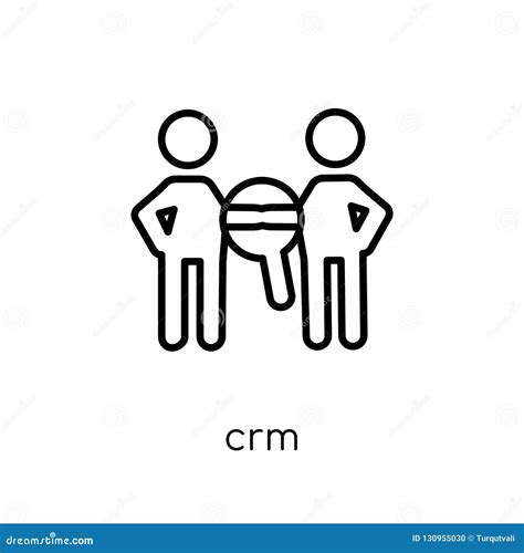 Crm Icon From Marketing Collection Stock Vector Illustration Of