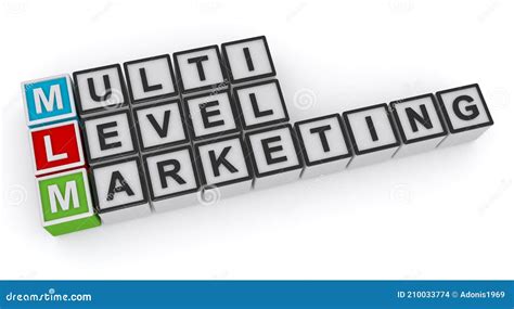 Multi Level Marketing Word Blocks Stock Illustration Illustration Of
