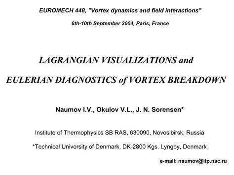 PDF LAGRANGIAN VISUALIZATIONS And EULERIAN DIAGNOSTICS Of Cylinderusing Two Non