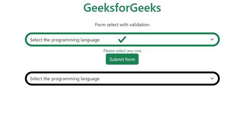 bootstrap 5 select sass geeksforgeeks