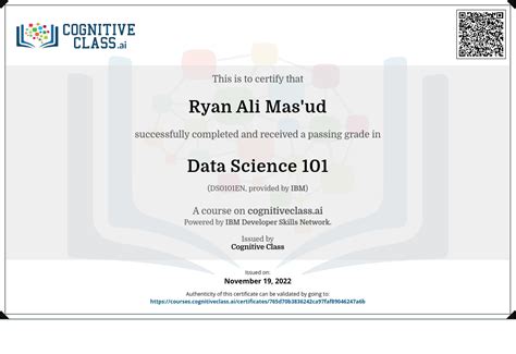 Ibm Ds0101en Certificate Cognitive Class