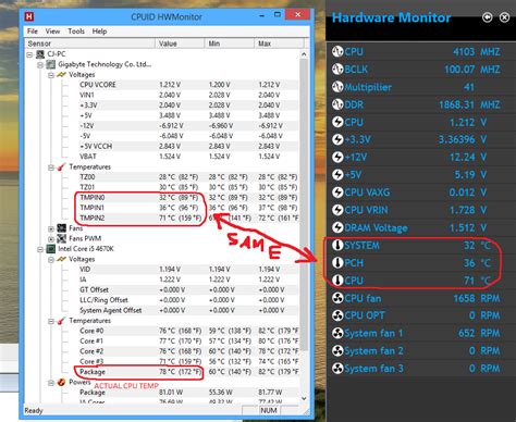 Hwmonitor Cpu Package Temp Vs Gigabyte Hardware Monitor Cpu Temp