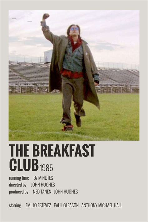 Alternative Minimalist Movie/Show Polaroid Poster - The Breakfast Club ...