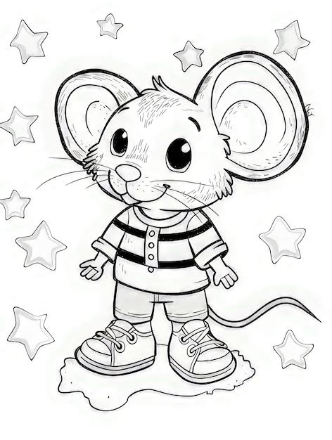 A Scene Showing A Mouse With A Star Background Premium Ai Generated Image