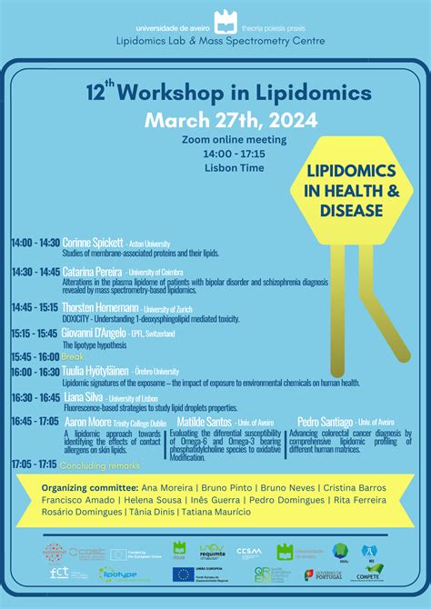 Lipidomics In Health And Disease On The 27th Of March Lipidomics Laboratory