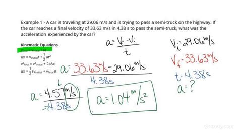 Kinematic Equations Physics Practice Problems Tessshebaylo