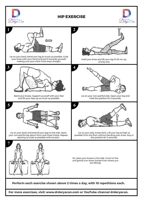 Hip Exercises Uzm Dr Derya Can