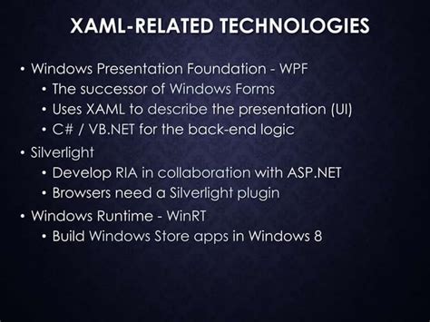 Xaml Overview Ppt Free Download