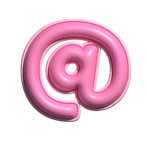 At Symbol Pink Alphabet Glossy 22282444 Png