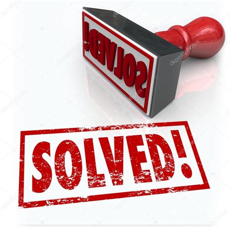 Problem Solved Stamp Stock Vector Roxanabalint 41519973