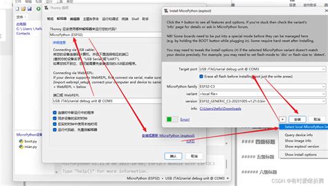 合宙esp32c3烧录micropython固件esp32c3 Micropython固件的下载与烧录 Csdn Csdn博客