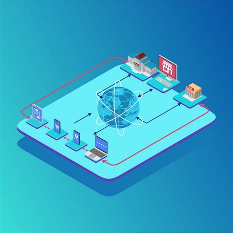 암호화 통화 사업자의 아이소 메트릭 연결지도 프리미엄 벡터