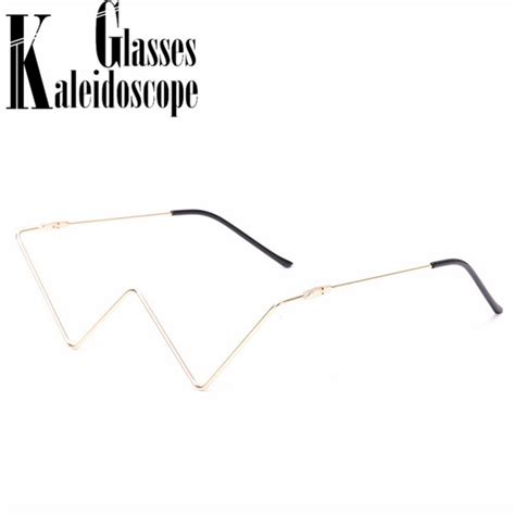 Vintage No Lens Half Metal Glasses Frame Women Tre Grandado