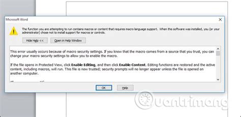 Cách Sửa Lỗi Office The Function You Are Attempting To Run Contains