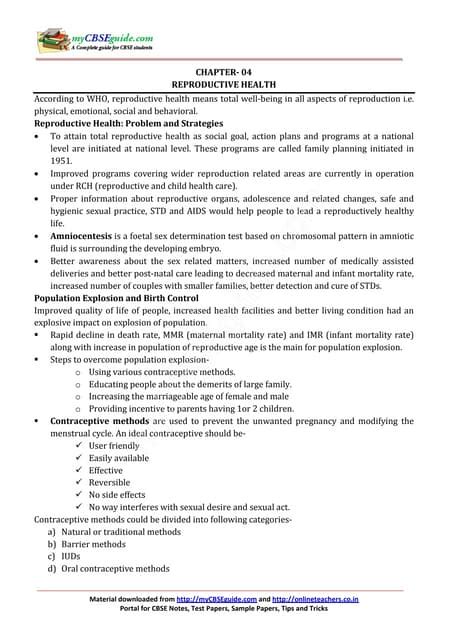 Chapter 4 Reproductive Health Pptx Chapter 4 Reproductive Health Pptx