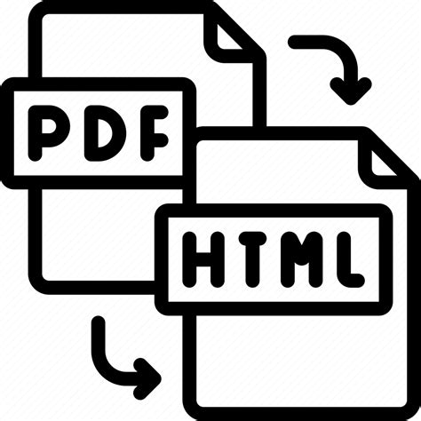 Pdf To Html Files Types File Documents Icon Download On Iconfinder