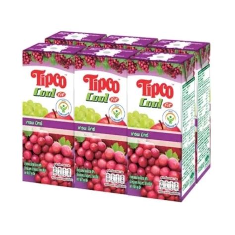 ทิปโก้ คูลฟิต น้ำผลไม้ 40 ขนาด 200 มล แพ็คละ 6 กล่อง Tipco Cool Fit