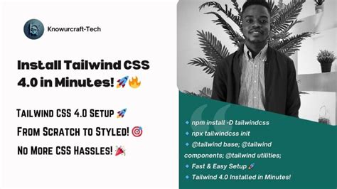 Css Tutorial The New Css First Configuration With Tailwind Css V4 No