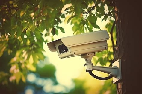 Premium Photo Highdefinition Closeup Surveillance Camera For Enhanced Security Measures In The