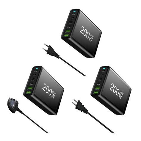 Multiple USB Charger Ports Desktop Fast Charging Station W Multi Port Travel Fast Charger