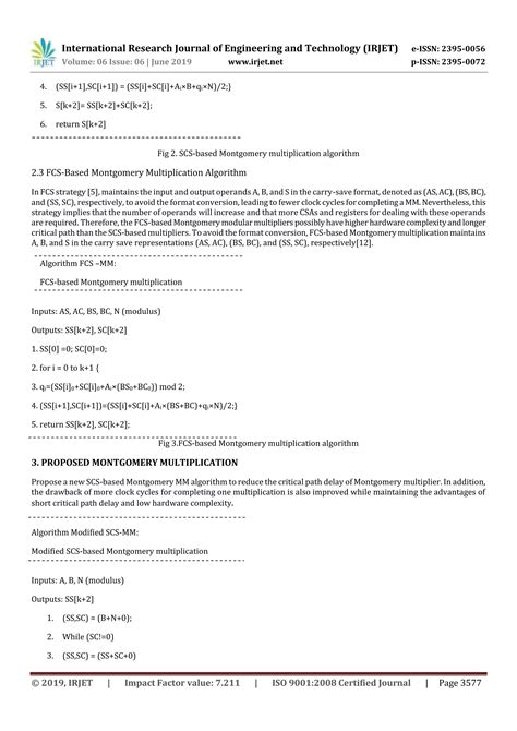 IRJET VLSI Architecture For Montgomery Modular Multiplication PDF