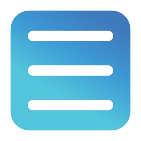 Menu Bar Generic Gradient Fill Icon