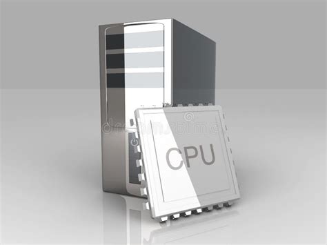 Desktop CPU Stock Illustration Illustration Of White 15992998