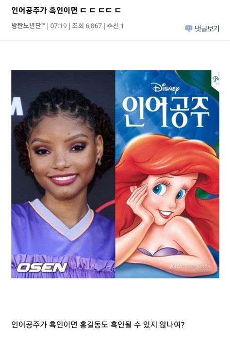 인어 공주가 흑인이면 유머움짤이슈 에펨코리아