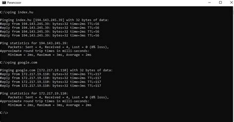 Internethiba Felderítése Ping Ipconfig Tracert