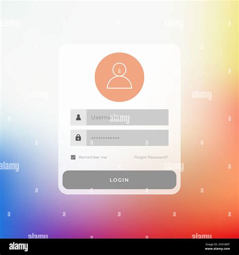 Member Login Form Template With Username And Password Design Vector