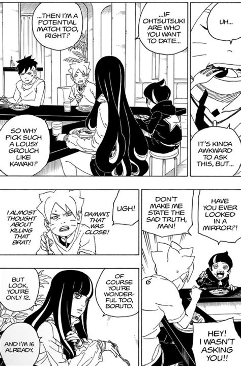 Was Boruto Trying Get With Eida Lol I Just Now Noticed This Scene Lmao I Thought He Had