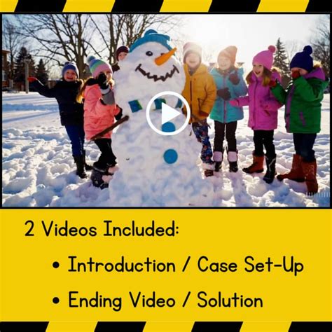 The Runaway Snowman Winter Math Mystery 3rd 4th Grade Area Multiplication