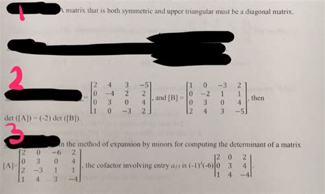 solved a matrix that is both symmetric and upper triangular