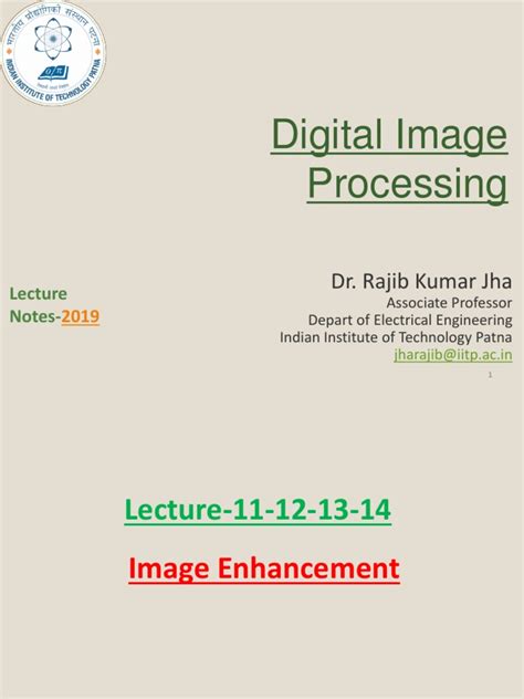Digital Image Processing Lecture Notes Pdf Low Pass Filter Filter