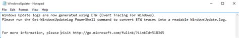 Windows 10 Using Powershell To Generate Your Own Windowsupdatelog