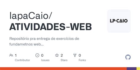 Github Lapacaio Atividades Web Reposit Rio Pra Entrega De Exerc Cios