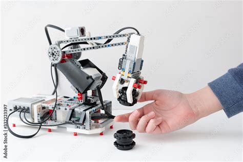 Minsk Belarus November Lego Mindstorms EV Robot Arm School Robotics Modern Training