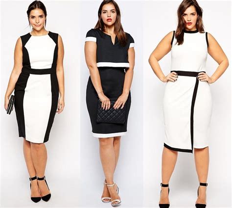5 Chic Black And White Plus Size Dresses