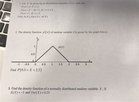 solved 1 let x be given by its distribution function f x