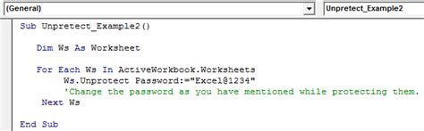 Vba Unprotect Sheet Use Vba Code To Unprotect Excel Sheet