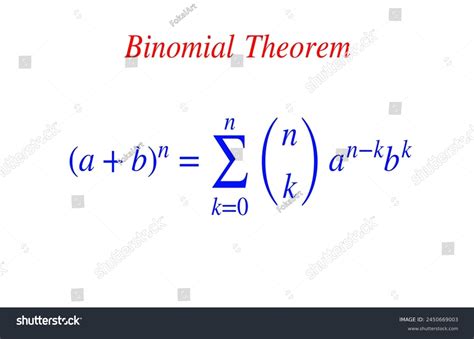 Binomial Theorem Maths Equation High Quality Stock Vector Royalty Free 2450669003 Shutterstock